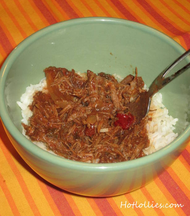 Slow Cooker Ropa Vieja: Spicy Shredded Beef Over Rice - Hot Lollies
